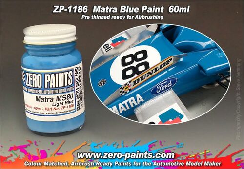 Zero Paints 1186 - Matra MS80 Light Blue Paint