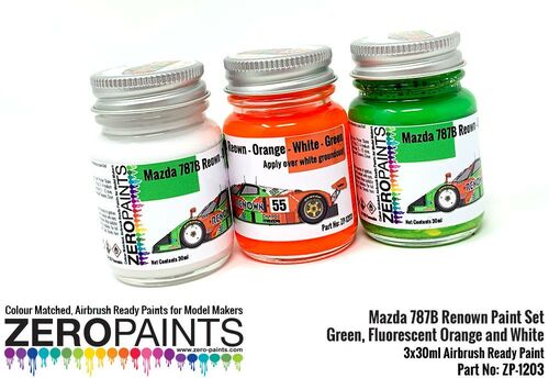 Zero Paints 1203 - Mazda 787B Renown Paint Set