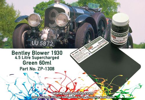 Zero Paints 1308 Bentley Blower 4.5 Litre 1930 Green Matt