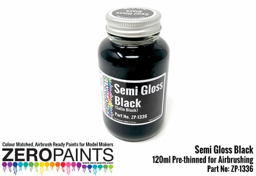 Zero Paints 1336 - Semi-Gloss Black Paint