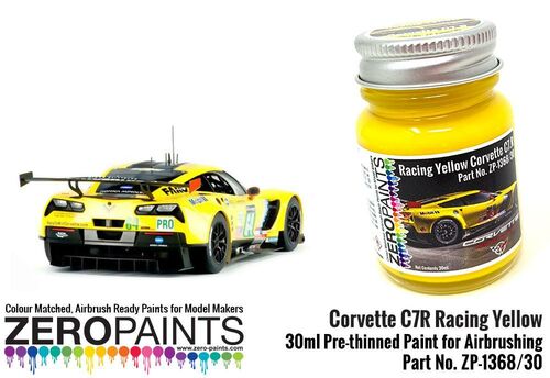 Zero Paints 1368-30 1368 Corvette C7R Racing Yellow
