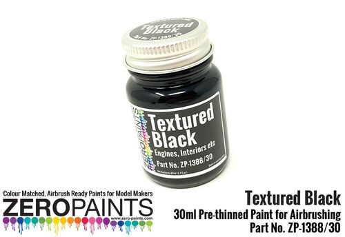 Zero Paints 1388-30 1388 Black Textured - Engines, Interiors etc