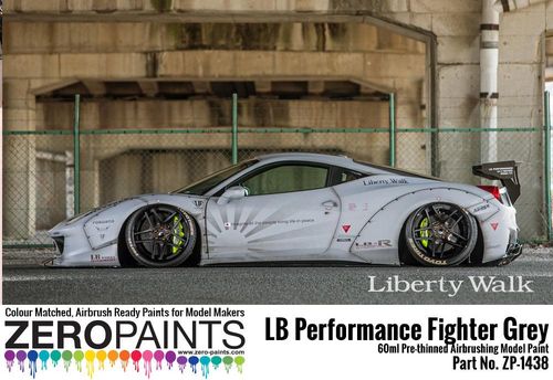 Zero Paints 1438 LB Performance Zero Fighter (Combat Style) Grey (LB☆Works Ferrari 458, Lamborghini Aventador, Murciélago ) Matt