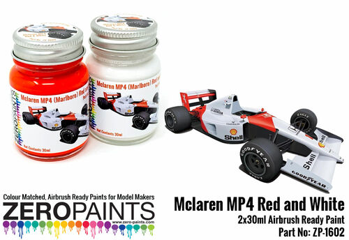 Zero Paints 1602 - Mclaren MP4 (Marlboro) Red And White Paint Set