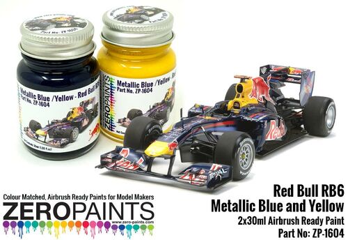 Zero Paints 1604 Red Bull RB6 Metallic Blue and Yellow Set