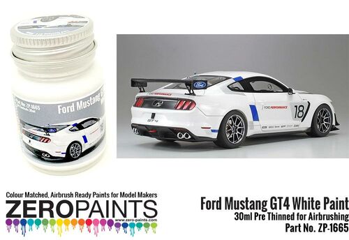 Zero Paints 1665 Ford Mustang GT4 White Matt
