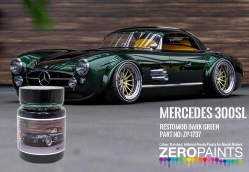 Zero Paints 1737 Mercedes 300SL Restomod Dark Green Paint