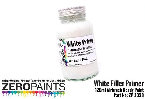 Zero Paints 3023 White Airbrushing Primer/Micro Filler