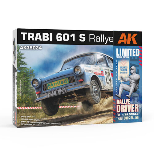NEW! AK-Interactive 35034-A Trabi 601 Rallye with Rallye Driver Figure (Limited Special Edition)