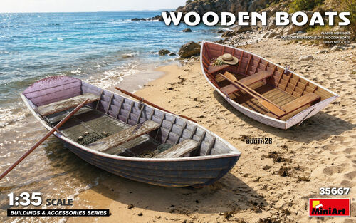 NEW! MiniArt 35667 Wooden Boats (2 pcs)