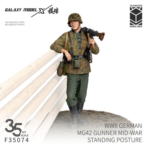 NEW! Galaxy-Model F35074 German WWII MG42 Gunner - Mid-War, Standing Posture (1 Figure / 3D-Printed)