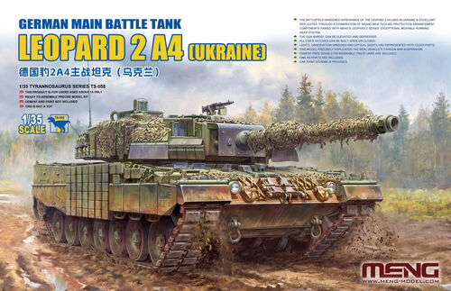 NEW! Meng Model TS058 German Main Battle Tank Leopard 2A4 (Ukraine)
