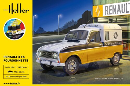 NEW! Heller 58700 Renault 4 F4 Fourgonette - Starter Kit