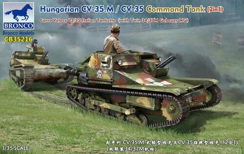 Bronco CB35216 Hungarian Tankette 35M Ansaldo Carro Veloce L3/35 Italian Tankette (with Twin 34/37MGebauer MG)