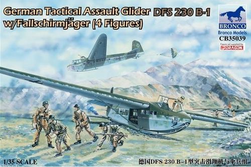 Bronco CB35039 Tacticsl Assault Glider DFS 230 B-1 w/Fallschirmjäger (4 Figures)