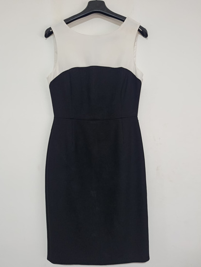 ZARA klasična crno-bela elegantna haljina