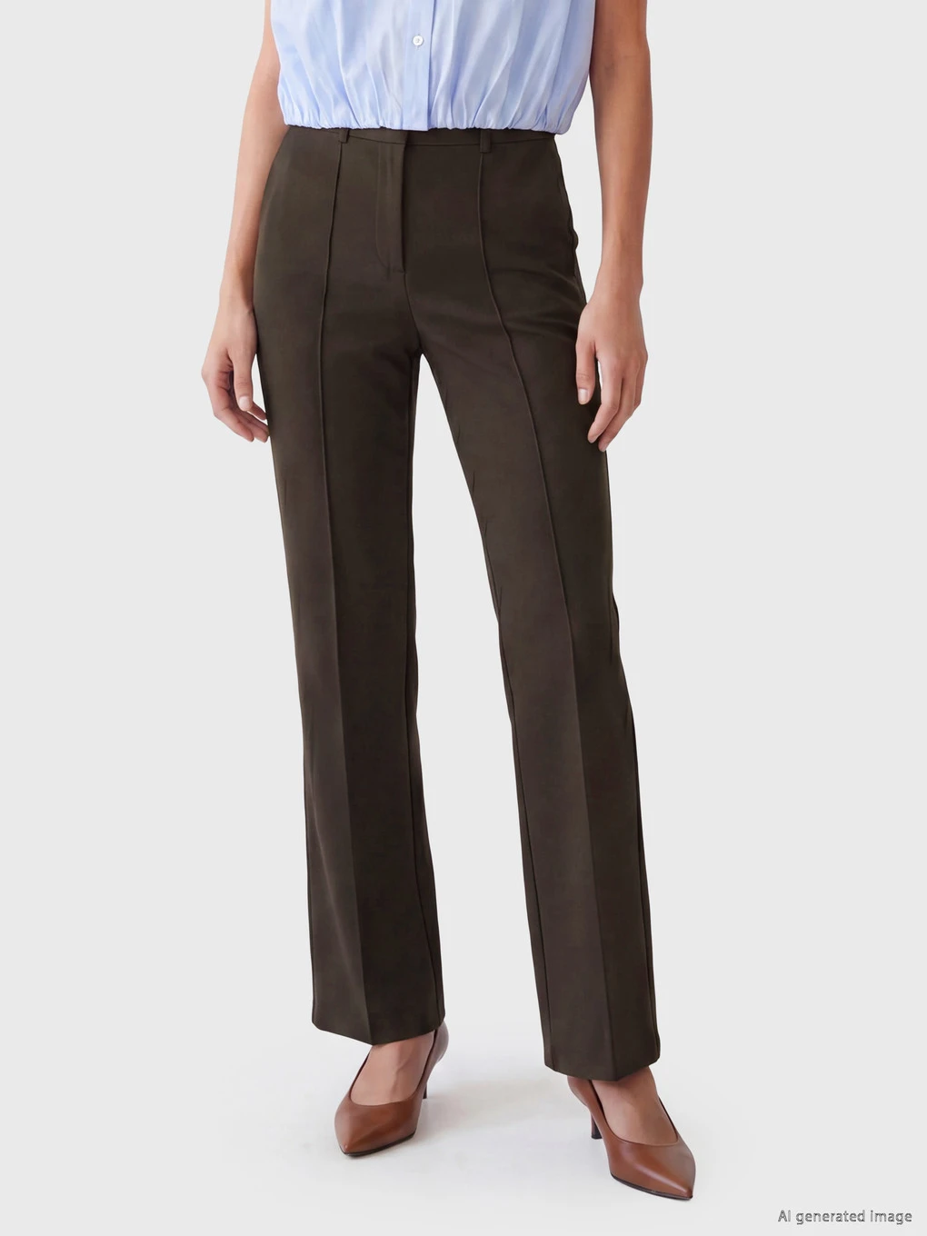 LCW EVERYDAY Ženske Pantalone Sa Visokim Strukom I Zvonastim Nogavicama