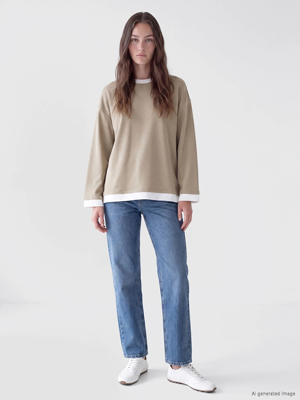 LCW Modest Oversize Dukserica Tunika Za Žene Sa Mekim Dodirom