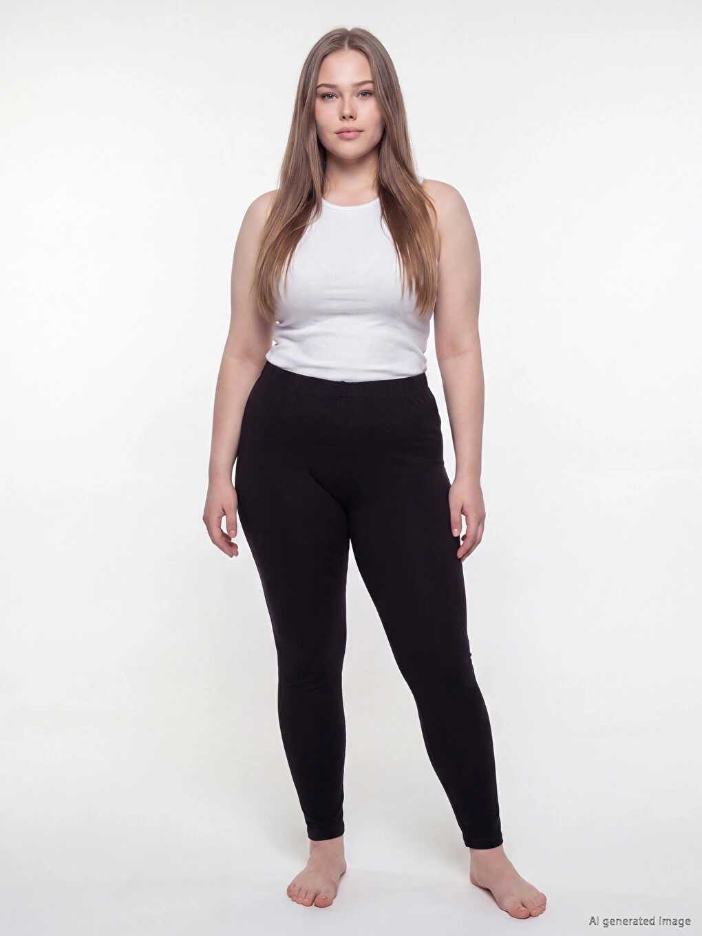 LCW Curve Helanke Za Žene Plus Size Sa Elastičnim Strukom, Pakovanje Od 2 Komada