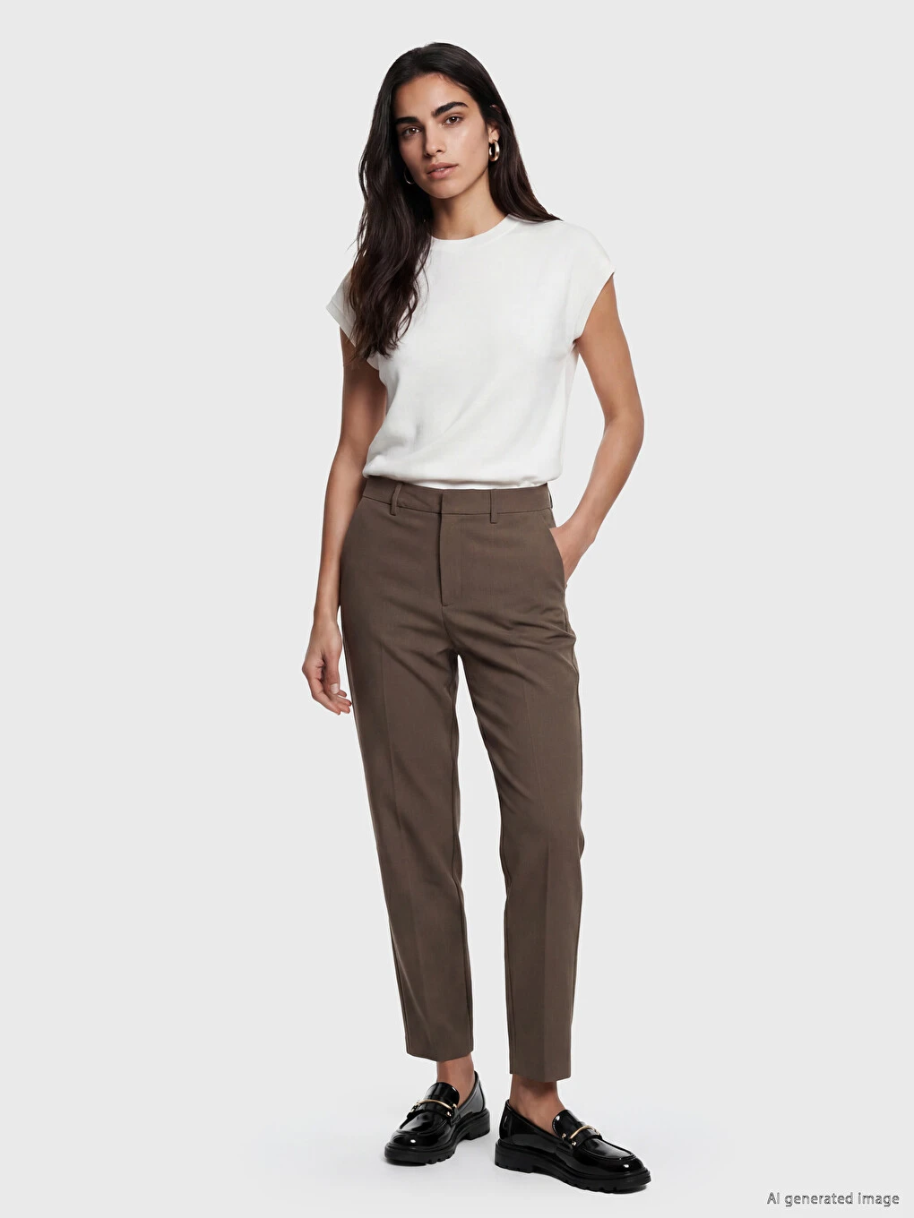LCW Vision Slim Fit Ženske Pantalone Od Tkanine