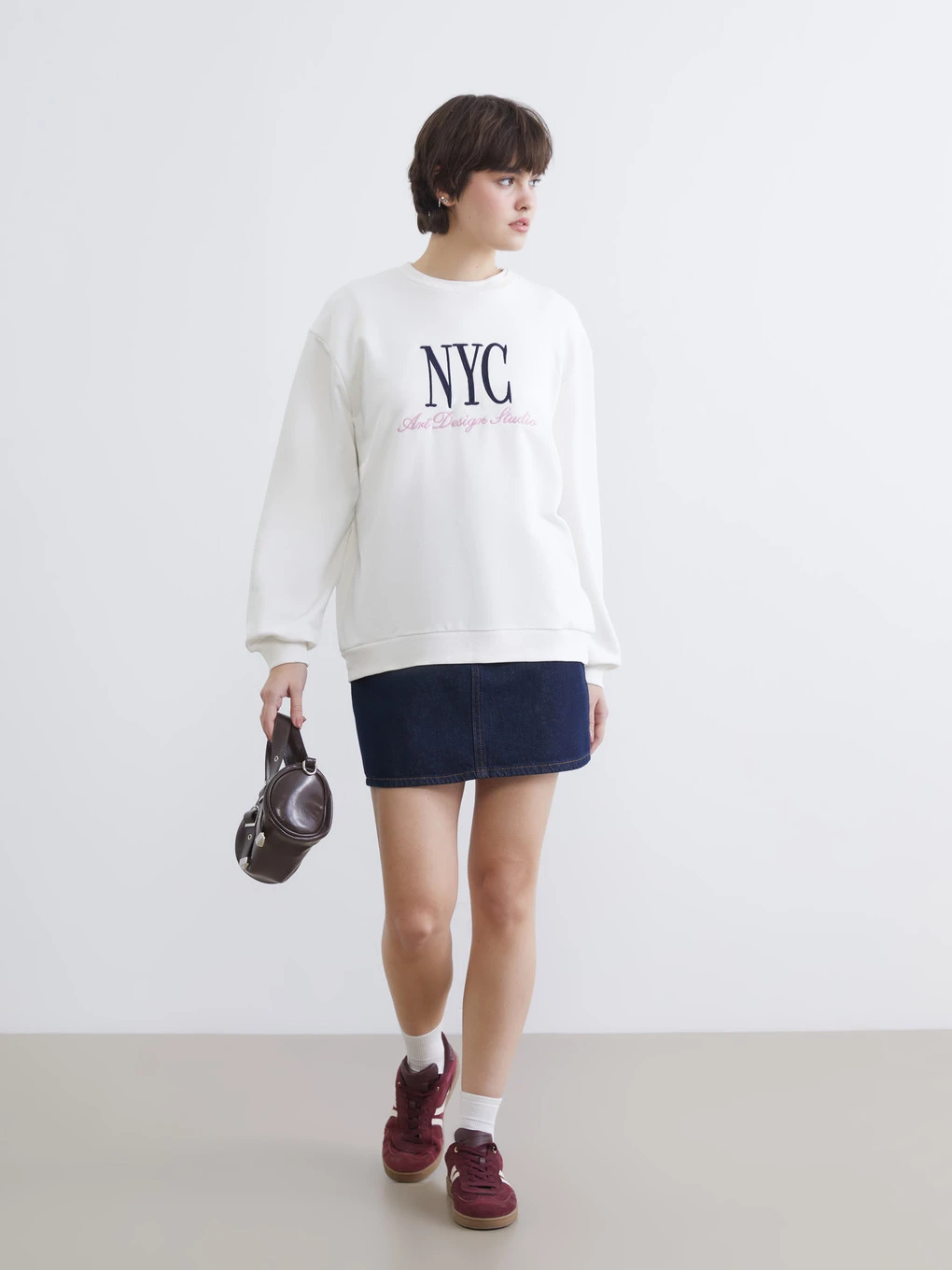 XSIDE Nyc Štampana Oversize Ženska Dukserica