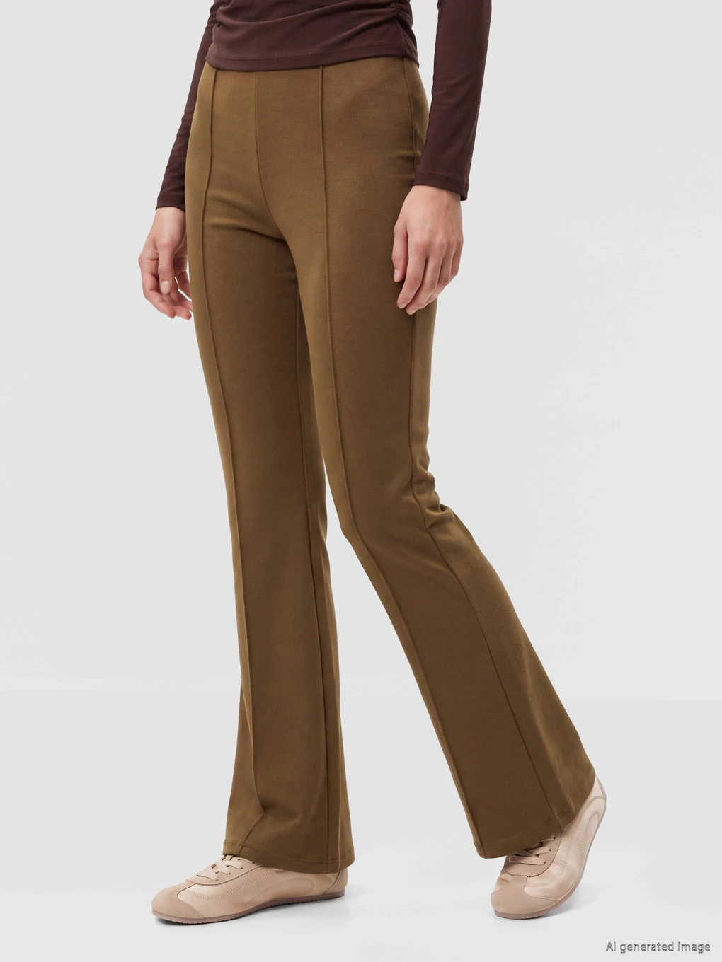 LCW EVERYDAY Ženske Pantalone Visokog Struka Sa Širokim Nogavicama