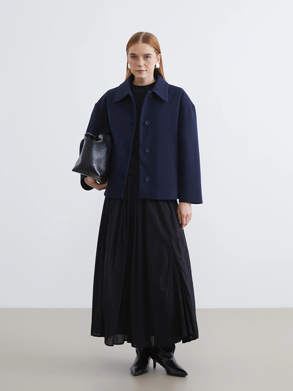 LCW Modest Kaput Od Kašea Sa Klasičnom Kragnom, Oversize Kroja, Za Žene