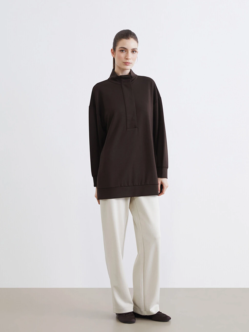 LCW Modest Oversize Ženska Dukserica Tunika Sa Mekim Dodirom