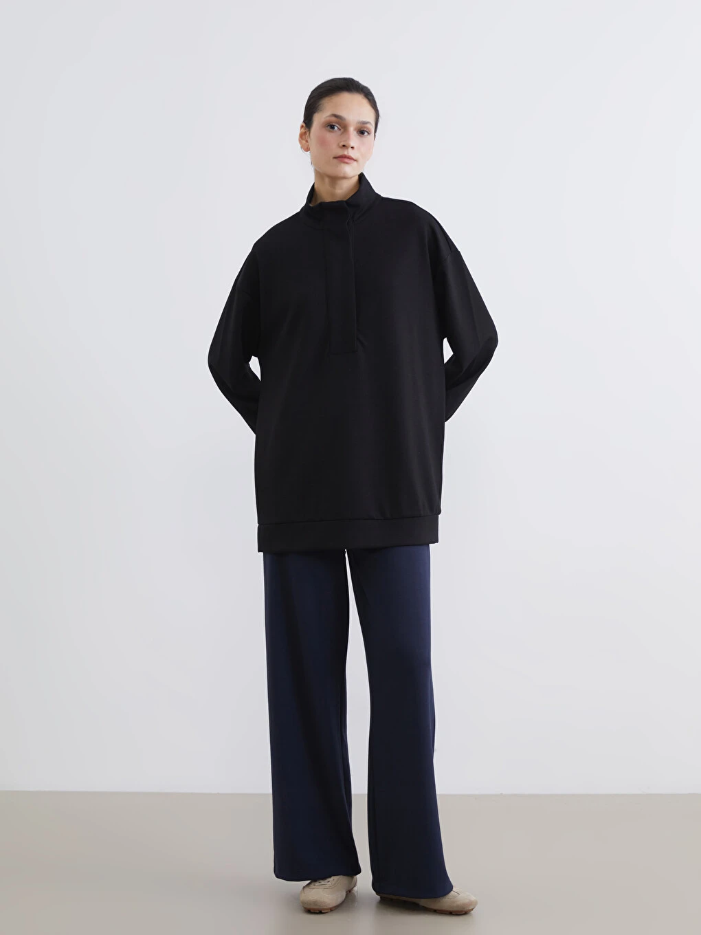LCW Modest Oversize Ženska Dukserica Tunika Sa Mekim Dodirom