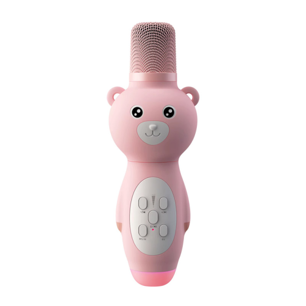 Mikrofon karaoke + zvučnik K6 roze