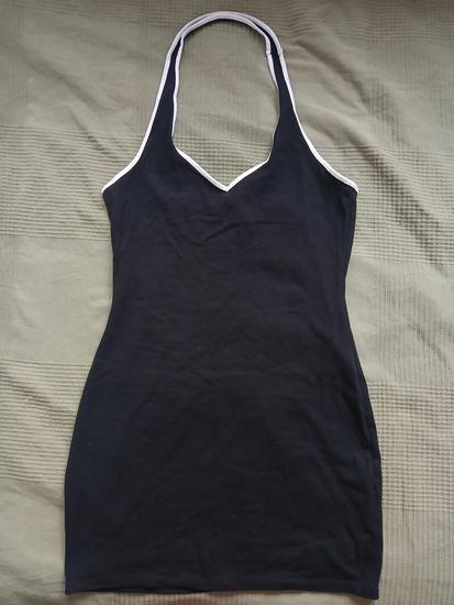 H&M Divided crno-bela mini haljina, L
