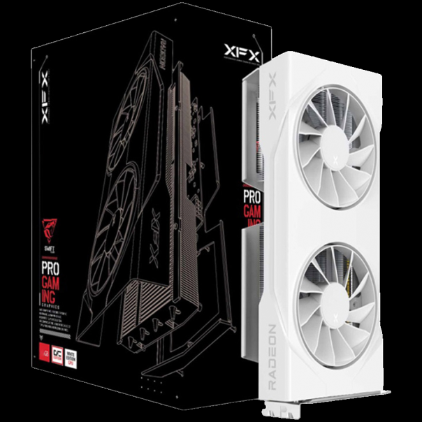 XFX Swift AMD Radeon RX 9060 XT OC White 8GB GDDR6 128-bit HDMI 2x DP