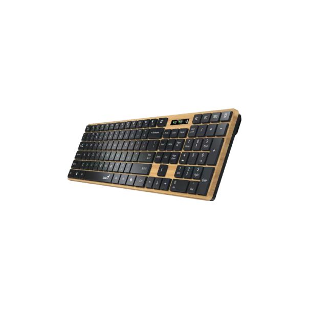 GENIUS SlimStar 7250BT, AI, Pine Wood US wireless tastatura