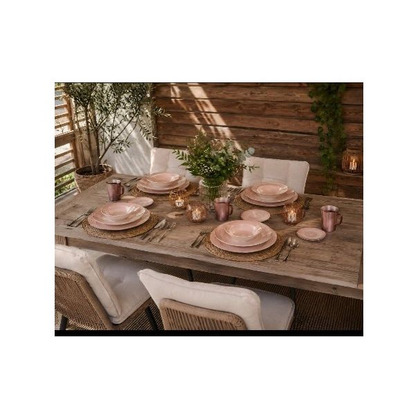 CUNGU Set tanjira 12/1 Pink porcelan, roze
