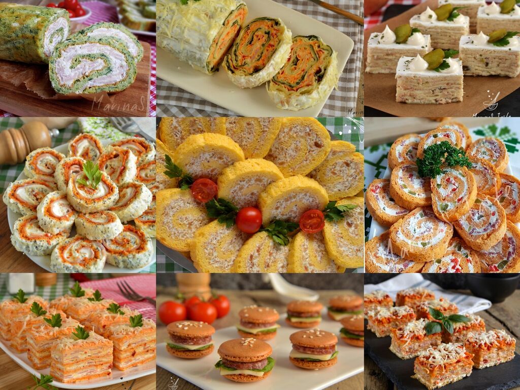 Slano slatki ketering slanii rolati slane torte,pohovane palacinke
