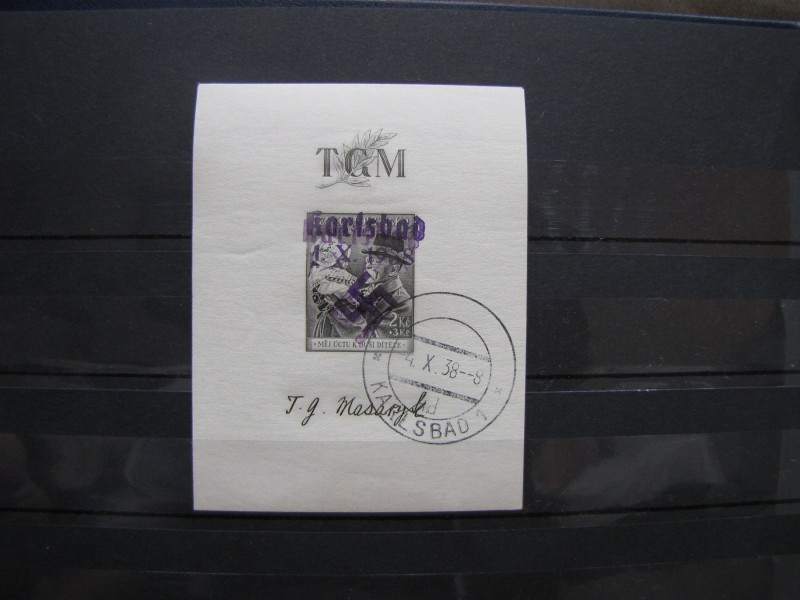 1938 Deutsches Reich Sudetenland Karlsbad block 2 **