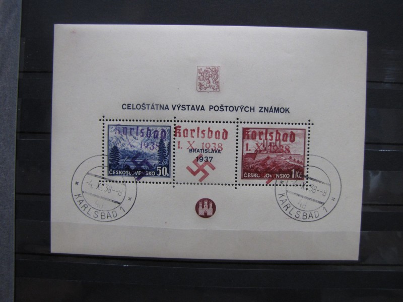 1938 Deutsches Reich Sudetenland Karlsbad block 1**