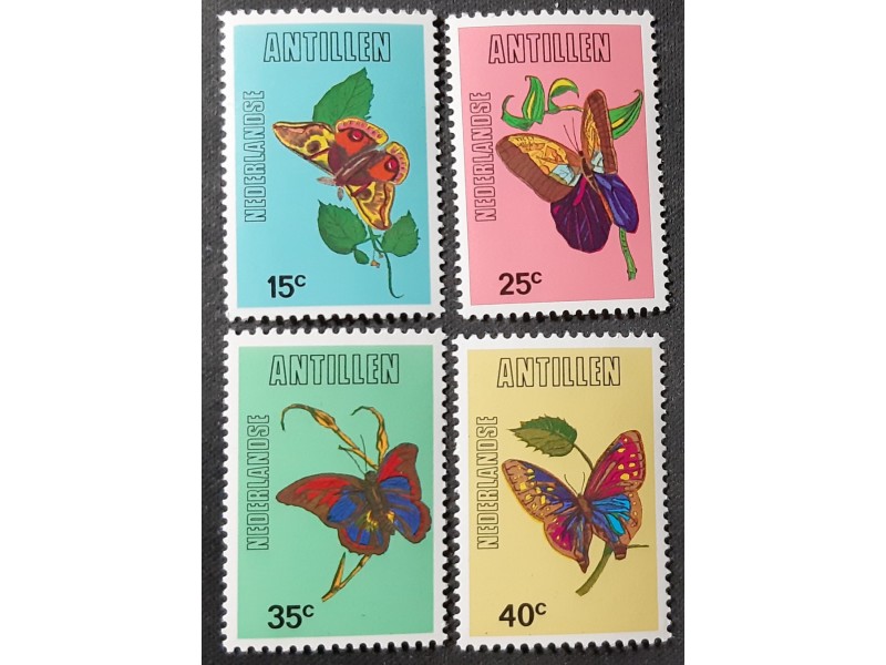 Marka 2159 Holandski Antili Leptiri 1978g cela ser cist