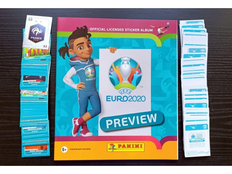 EURO 2020 PREVIEW Plavi prva verzija set i album Panini