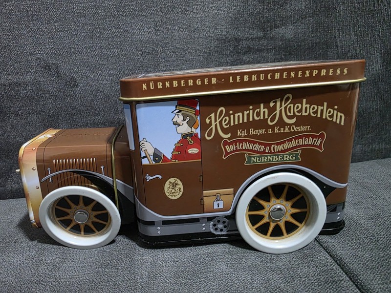 Retro limena muzička kutija-igračka "Lebkuchen Express"