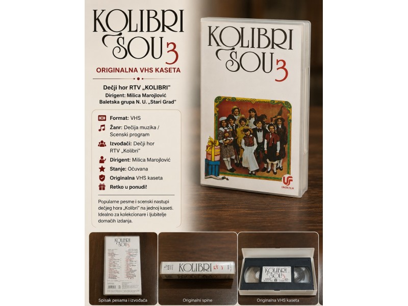 KOLIBRI SOU 3 – RETKA ORIGINALNA VHS KASETA