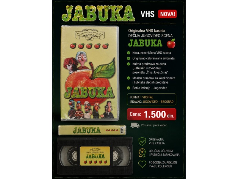 JABUKA – DEČJA JUGOVIDEO SCENA – VHS