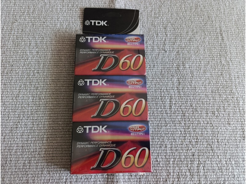 TDK D60 retro audio kasete - nekorisceno
