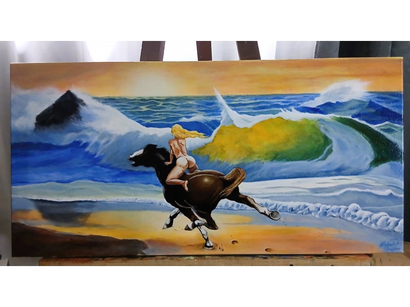 Devojka na konju, 30x60