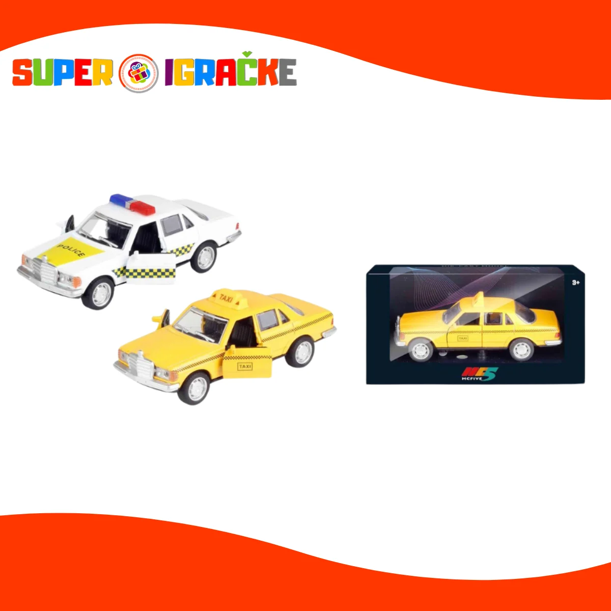 MINI METALNI AUTIĆ TAXI ILI POLICIJA