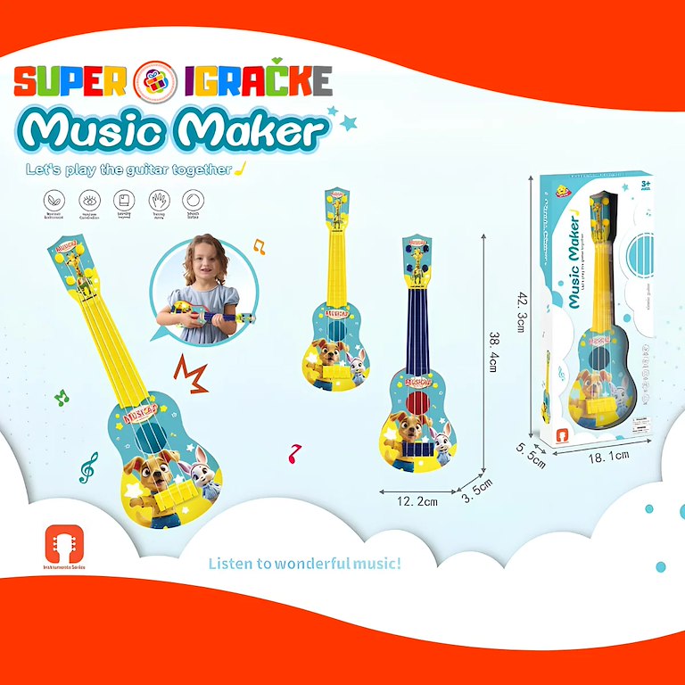 MUSIC MAKER GITARA IGRAČKA