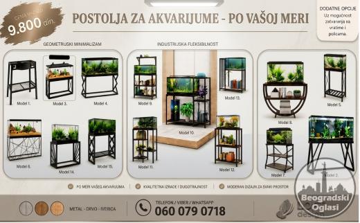 AKVARIJUM postolje izrada PO MERI – komoda, stalak, police