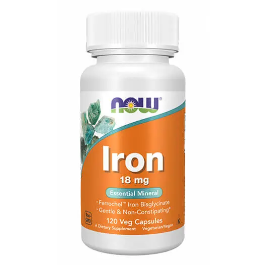 Iron - Gvožđe 18mg/120cap - NowFoods