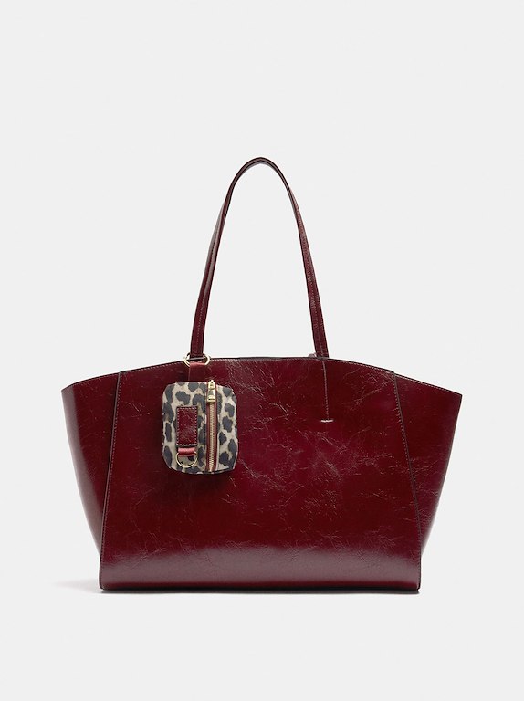SHOPPER BAG WITH REMOVABLE BAG AND STRAP