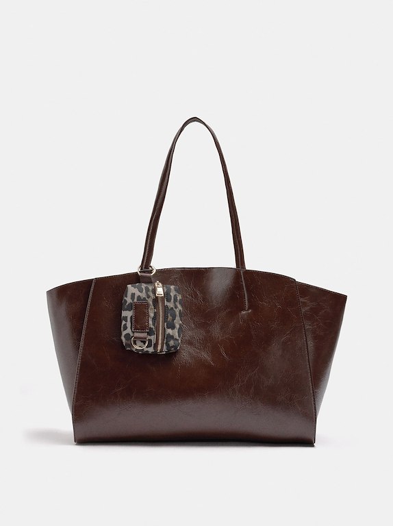 SHOPPER BAG WITH REMOVABLE BAG AND STRAP